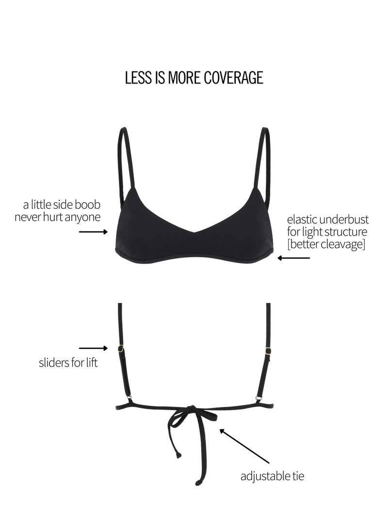 Bahia String Bikini Top - Black